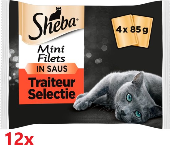 Sheba - Mini Filets in Saus - Traiteur Selectie - 12 verpakkingen van ...