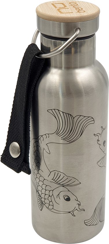 Nubento isoleerfles uit rvs met bamboe deksel fish 500ml | bol