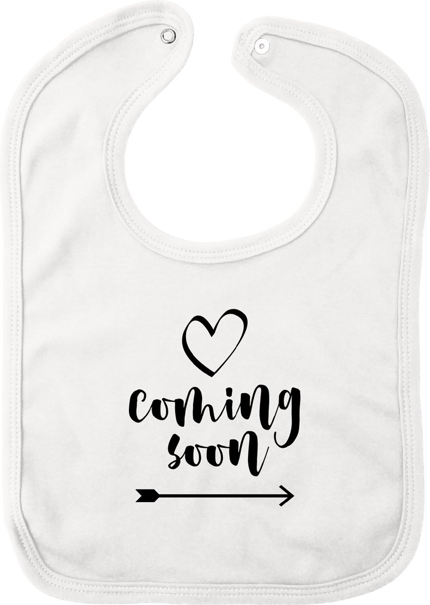 Slab met hartje en tekst 'Coming soon' - Wit - Zwangerschap aankondiging - Zwanger -... | bol.com
