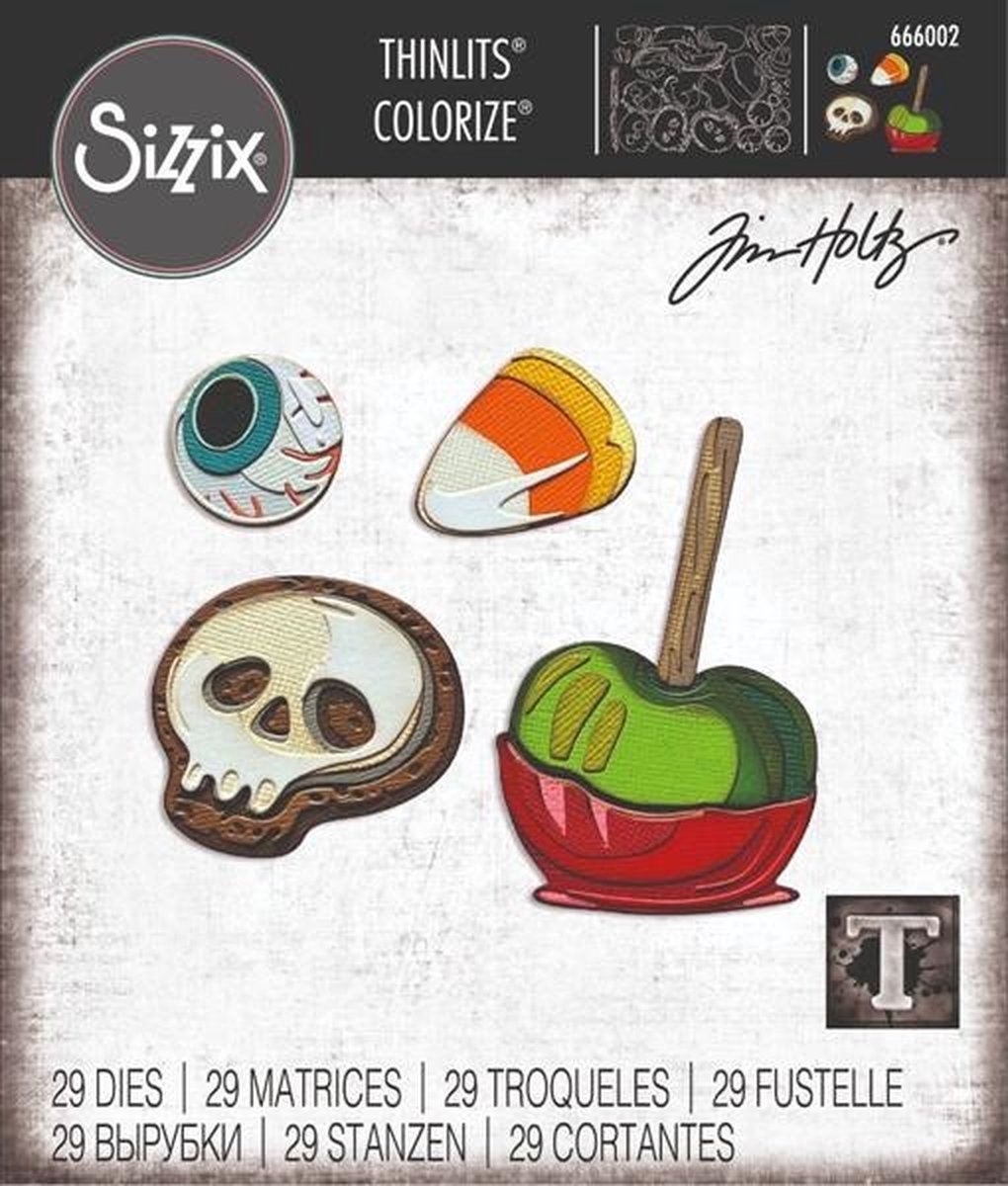 Sizzix Thinlits Die Set 29PK Trick or Treat Colorize 666002 Tim Holtz (08-22) | bol.com