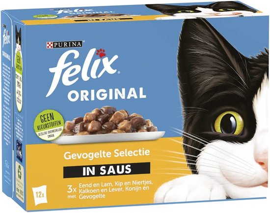 Felix Original Poultry Selection Nourriture humide pour chat au canard ...