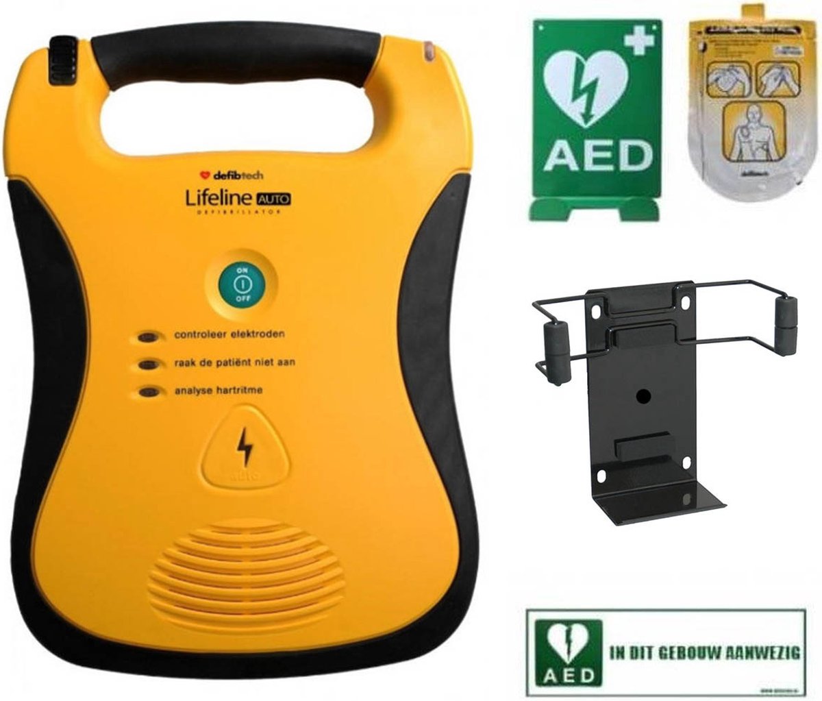 Defibtech Lifeline Defibrillator AED - Vol Automatisch met Wandbeugel ...
