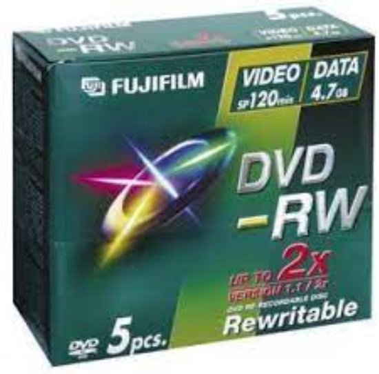 Fujifilm DVD-RW 4.7GB 2x, 5-Pk | bol.com