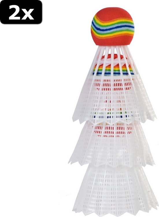 2x SportX Mini Badminton Shuttles in Koker 3 Stuks | bol