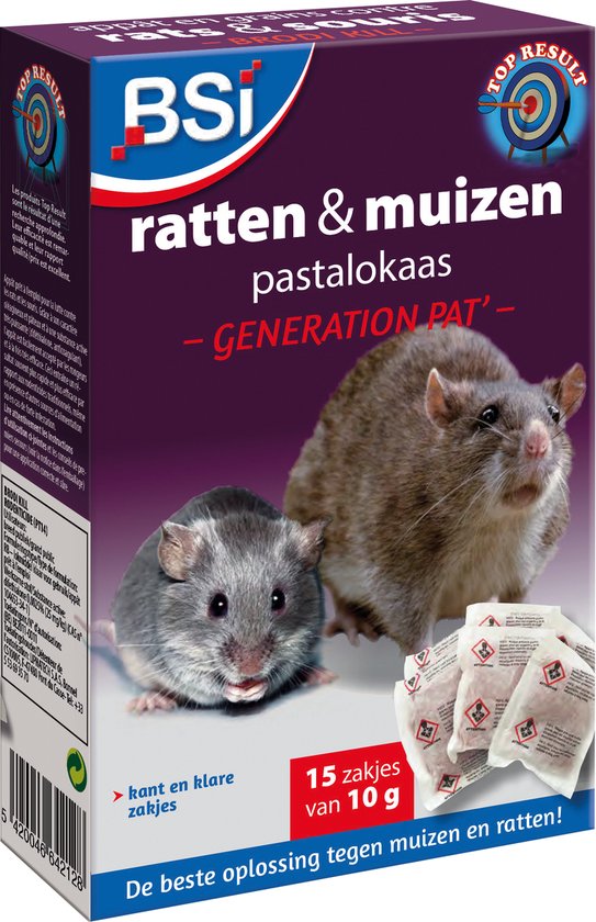 BSI - Brodi Kill Pasta - Muizengif - Raffenvergif - 15x10 g lokaas ...