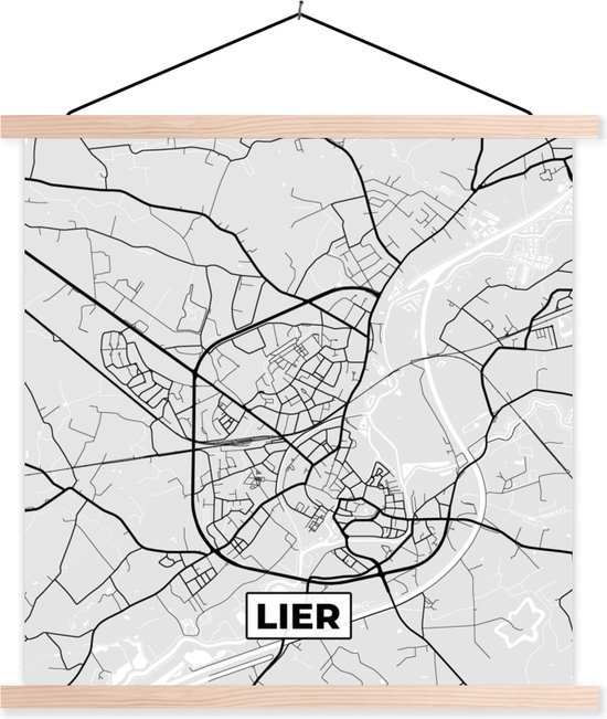 Posterhanger incl. Poster - Schoolplaat - België – Lier – Stadskaart ...
