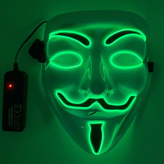 Shutterlight® Vendetta LED Masker - Groen - Halloween - Festival ...