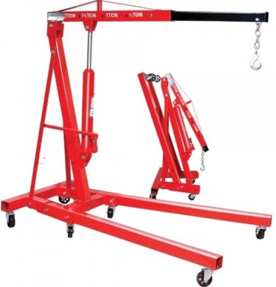 Benson Inklapbare hydraulische motortakel - 2 ton capaciteit - 270 cm ...
