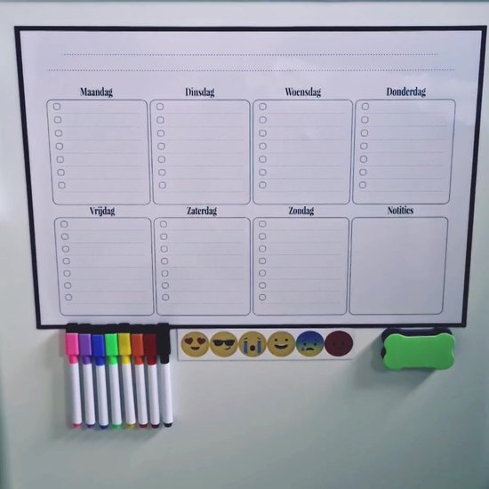 Goodbitz® - Weekplanner magnetisch - 44 x 31 cm - Weekplanner ...