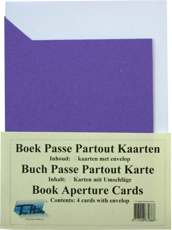 40 Boek Kaarten met envelop - Paars - Maak zelf mooie Kaarten in de ...