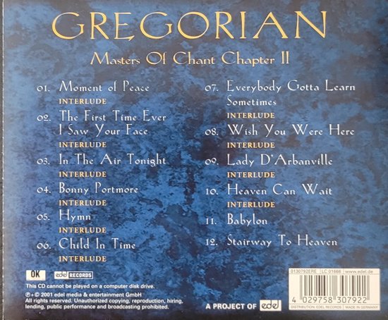 Masters Of Chant Chapter II, Gregorian | Muziek | bol