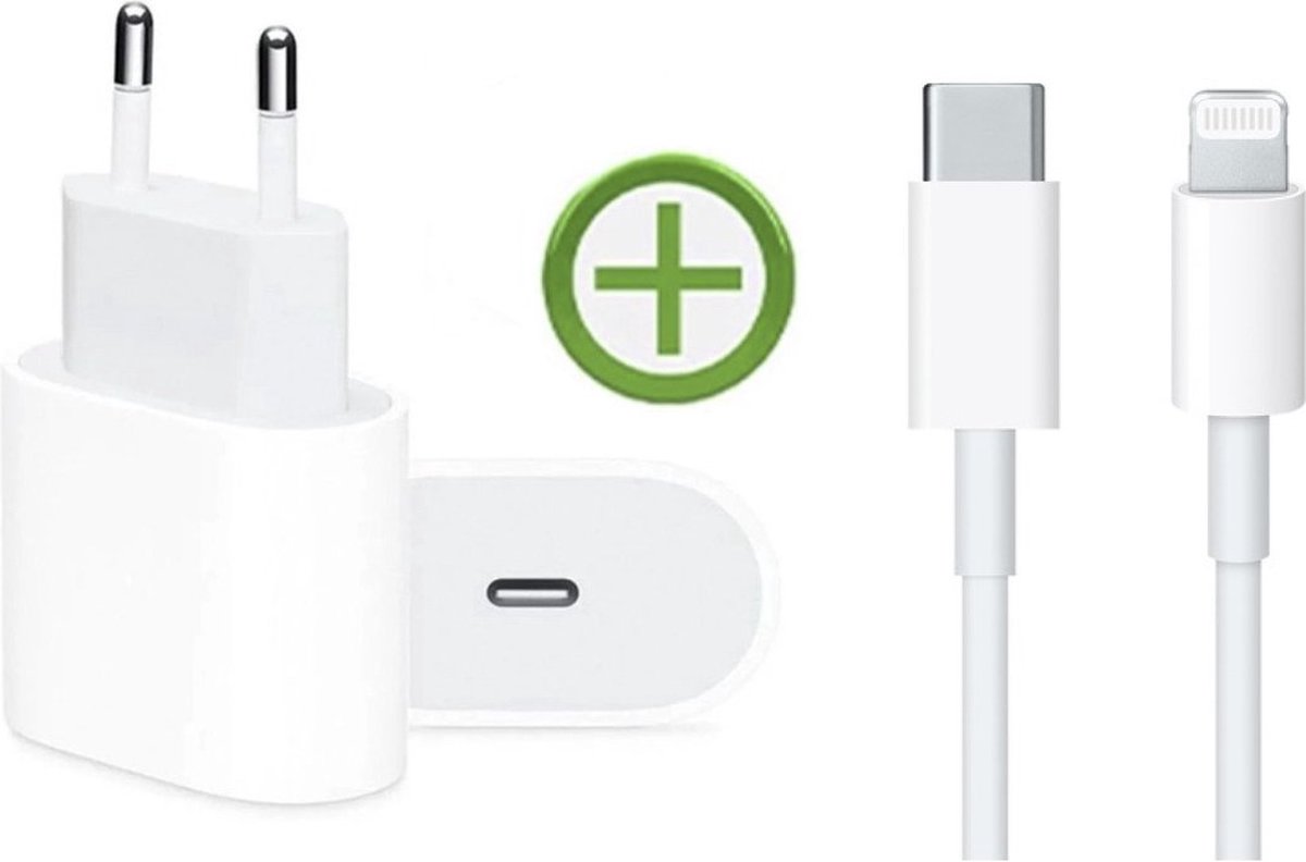 Snellader - iPhone oplader met ( 2 Meter ) iPhone Oplader Kabel 20W USB ...