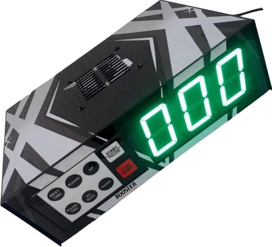 Booster Boxing Round Timer DT 5 Bokstimer Zwart Wit | bol