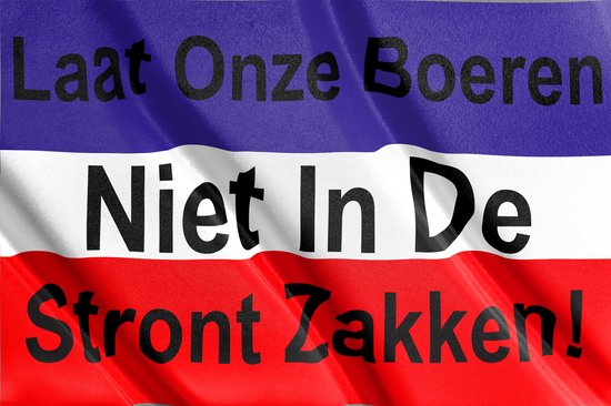 Boeren vlag | Laat de boer niet in de stront zakken | 200 x 100 cm ...