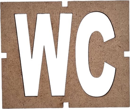 Toilet Bord - Wc - Wc aanduiding - Goud - 9,5 cm breed | bol