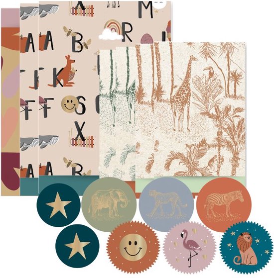 Ik pak het in! Vintage inpak set - cadeauzakjes - inpakpapier ...