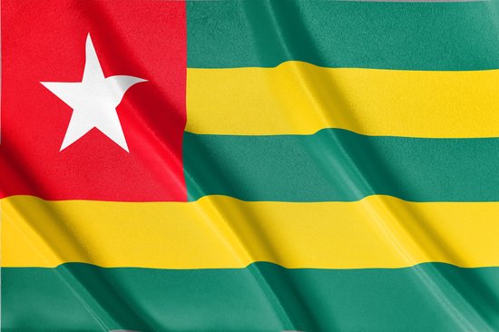 Vlag Togo | Alle Afrikaanse vlaggen | 52 soorten vlaggen | 150x100cm | bol