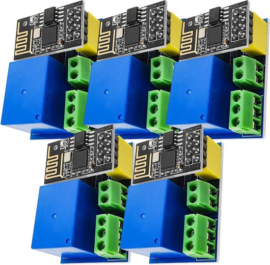 Azdelivery 5 X Esp8266 01s Wlan Wifi Module 5v Met Relais Adapter Opvolger Van Esp01 Bol