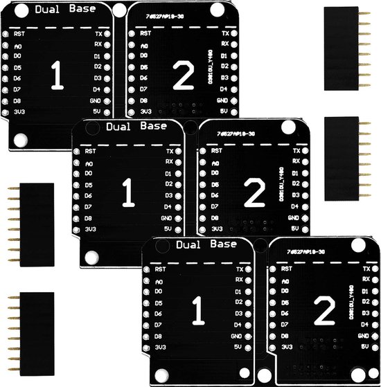 AZDelivery 3 x Dual Base Shield PCB Board D1 Mini NodeMCU ESP8266 ...