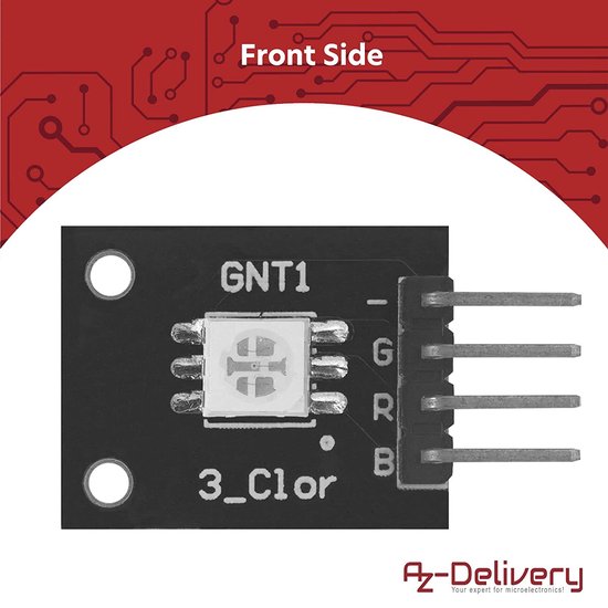 AZDelivery 3 x KY-009 RGB LED SMD Module Sensor compatibel met Arduino ...
