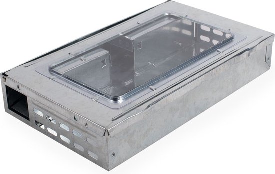 Muizenvanger verzinkt met venster, multivangsysteem - 26x16x5cm | bol