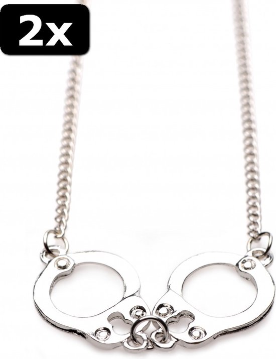2x Cuff Her handboeien ketting - zilver | bol.com
