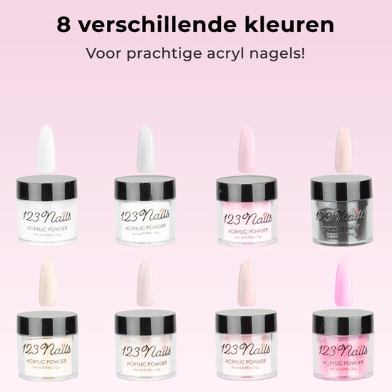 123nails - acryl nagels starterspakket - complete set beginners ...
