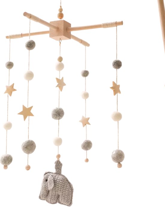 Baby Mobiel Olifantje – Stijlvol Boxmobiel – Dieren Mobiel Babykamer ...