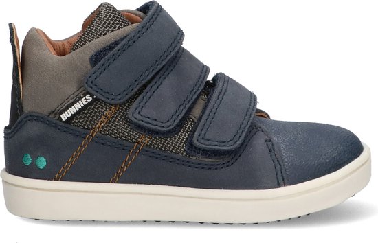 BunniesJR Patrick Pit Jongens Hoge Sneakers - Blauw - Leer ...