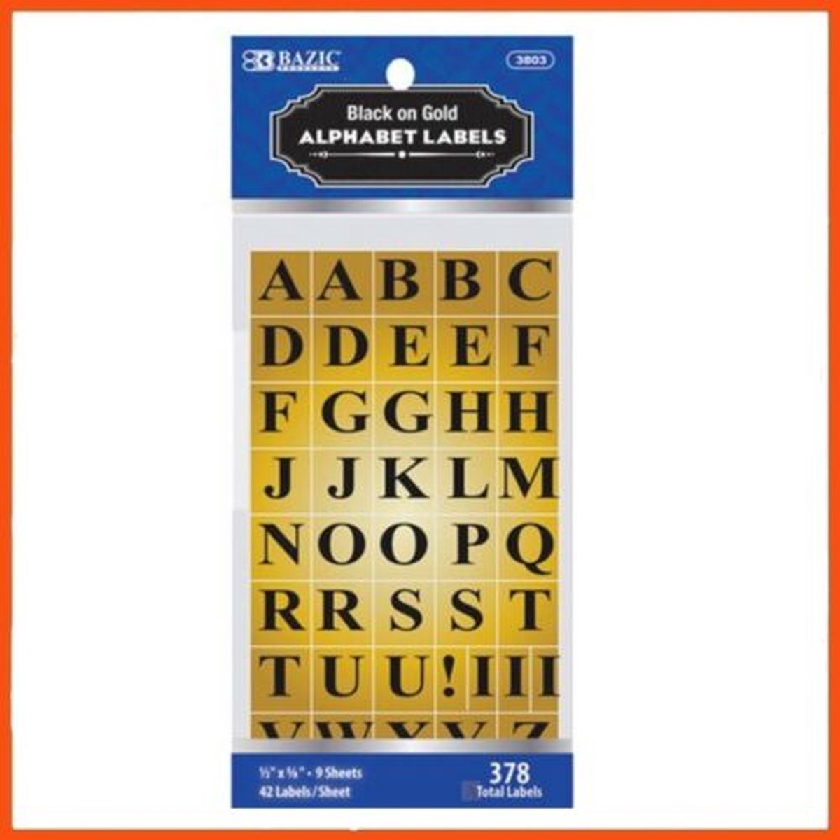 Alfabet stickers - goud met zwart - 10 vel - letter sticker - 1 cm ...