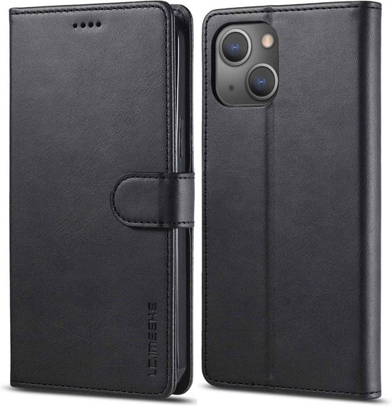 Luxe Book Case - iPhone 14 Hoesje - Zwart | bol.com