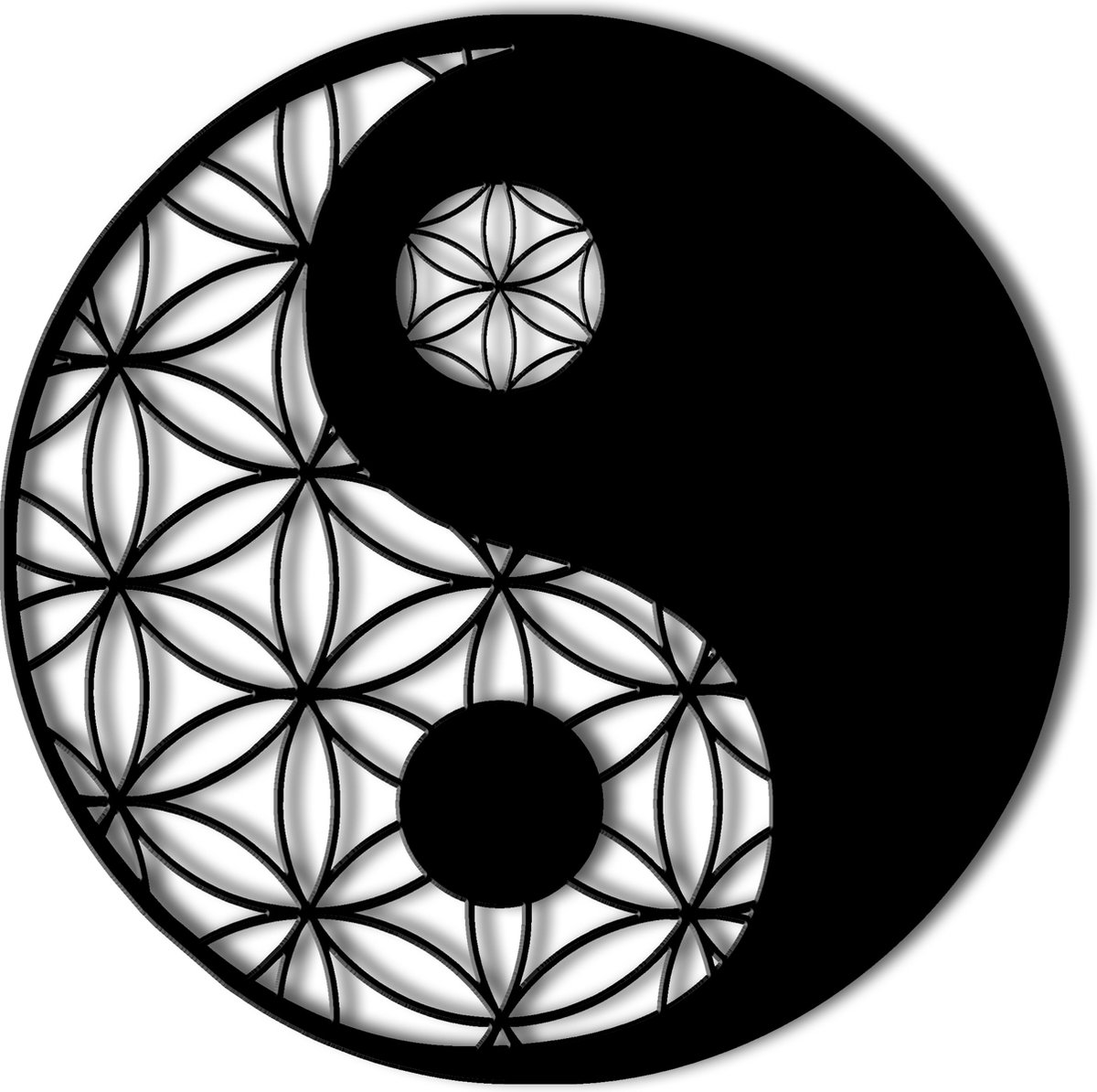 Décoration murale | Yin Yang | Métal - Art mural | Décoration murale ...