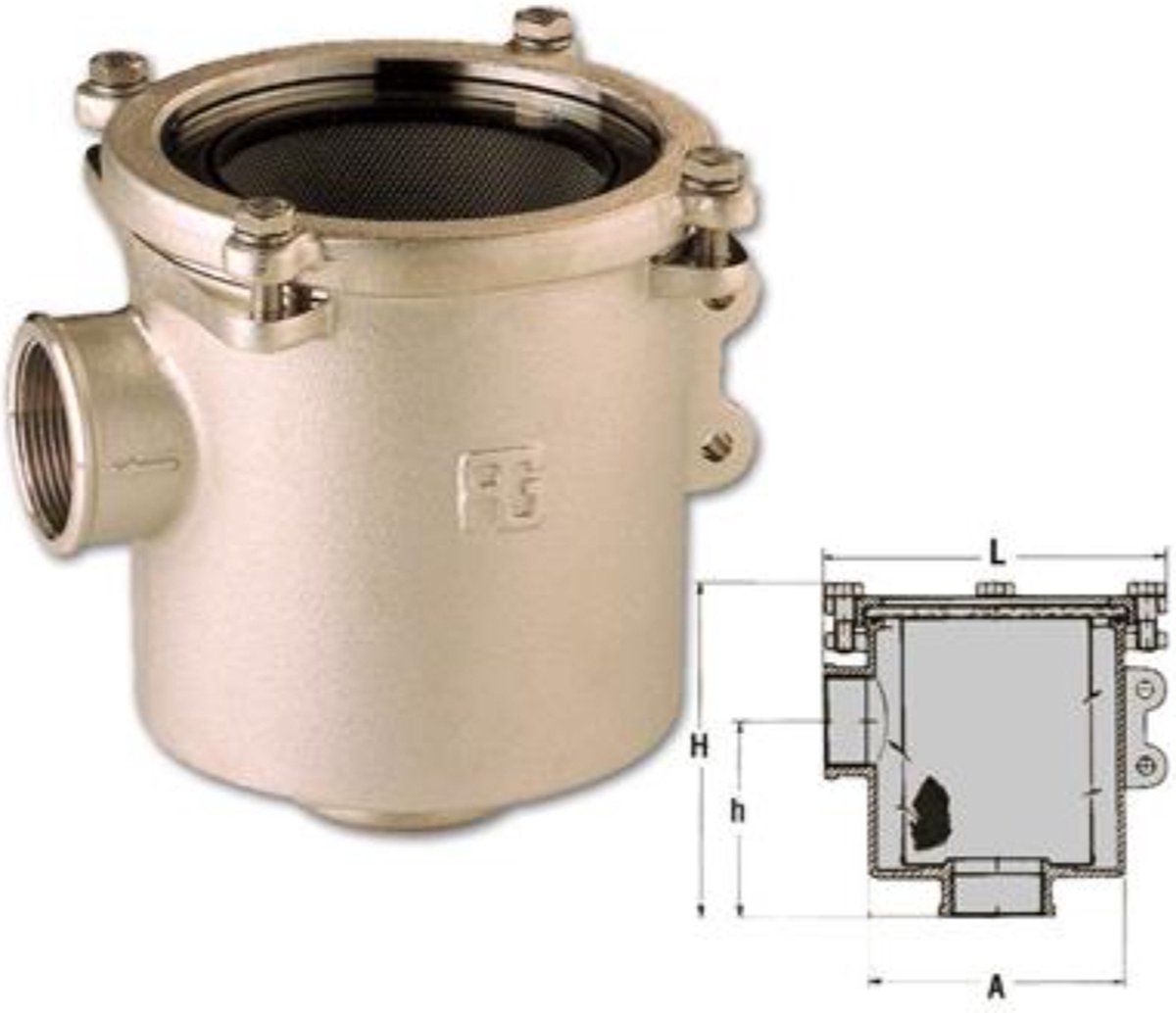 Koelwaterfilter – wierfilter 1¼” brons vernikkeld | bol.com