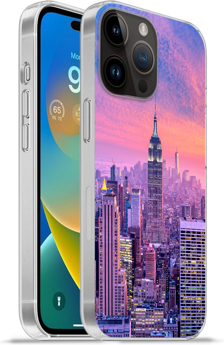 Apple iPhone 14 Pro Max hoesje - New York - Kleuren - Skyline ...