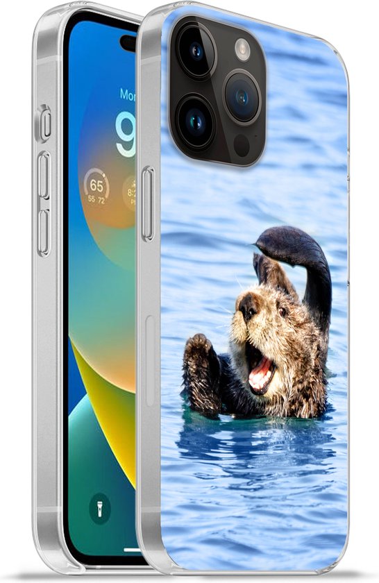 Apple iPhone 14 Pro Max hoesje - Zeeotter - Grappig - Water - Siliconen ...