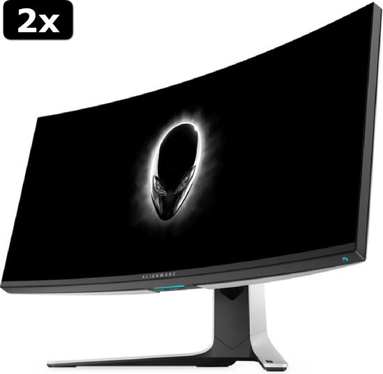 2x Alienware AW3821DW - Ultrawide Nano IPS Gaming Monitor - 144hz - 38 ...