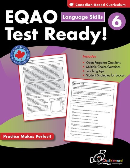 Eqao- Ontario Test Ready Language Skills 6, Janis Barr | 9781771053587 ...