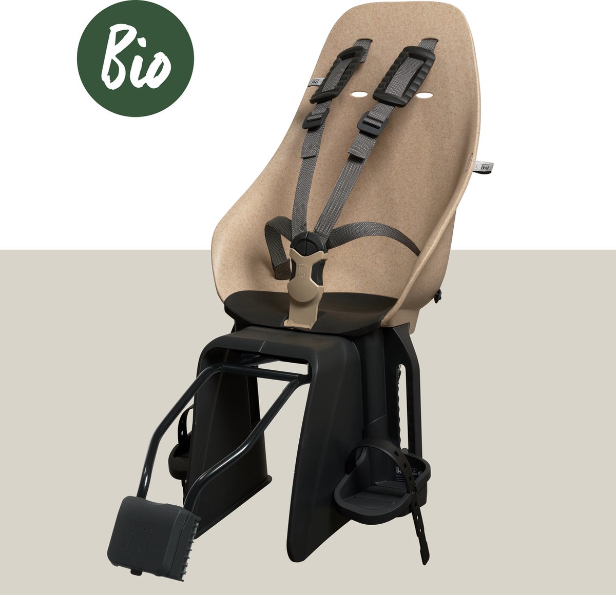 Urban Iki Bio Fietsstoeltje Achter - Framebevestiging - Oishi Beige ...