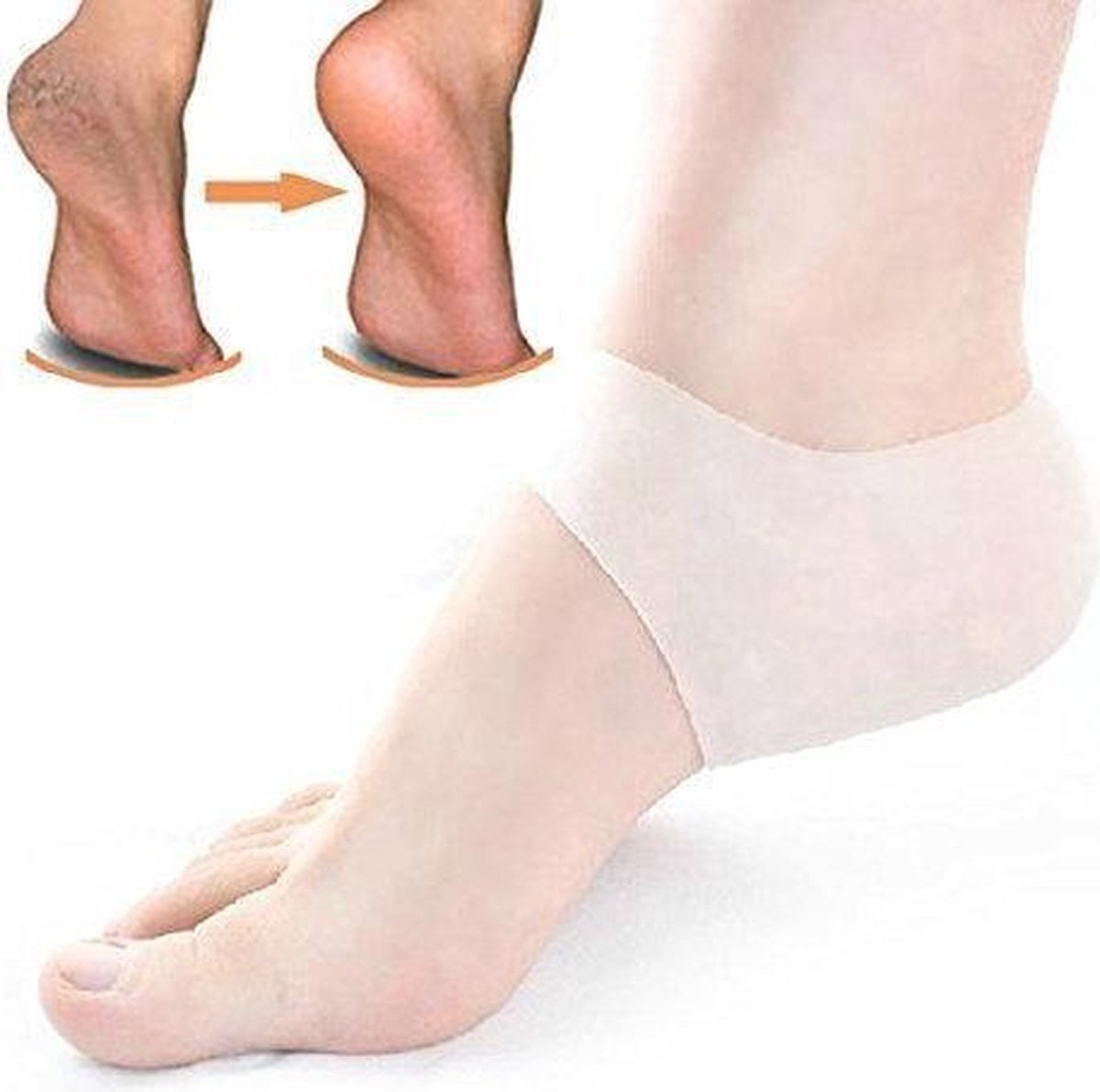 Hielbeschermers - Hielbescherming gel - Gel Sokken - Hielspoor Zooltjes ...