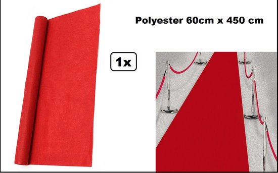 Rode loper polyester 60cm x 450 cm - Gala hollywood thema feest kids ...