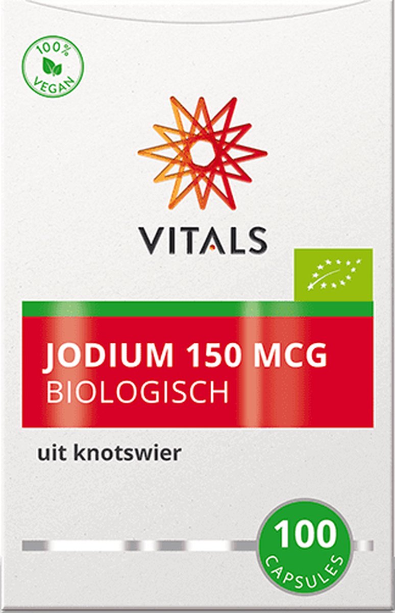 Vitals - Jodium - 100 capsules - Biologisch - uit biologisch knotswier ...