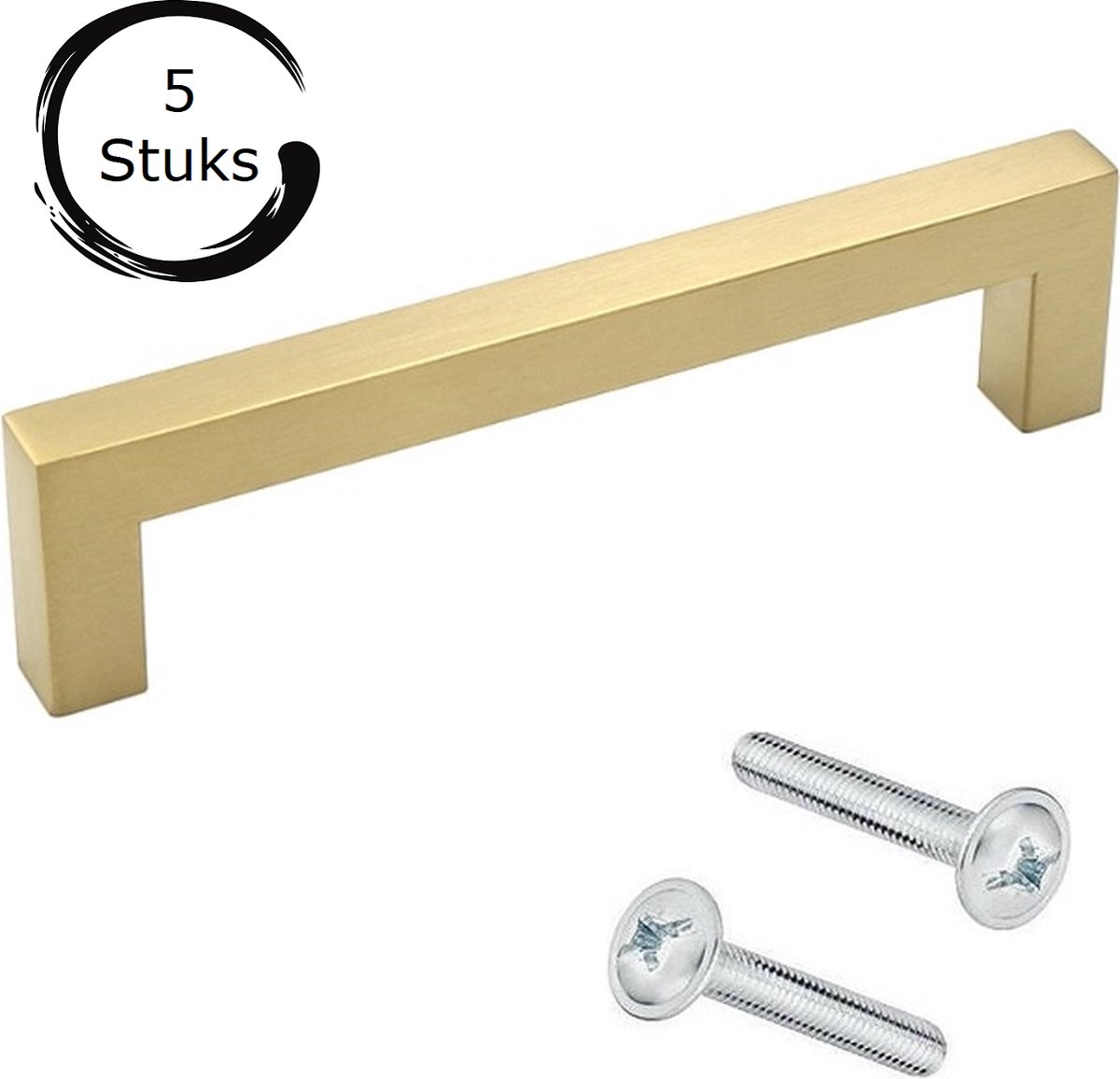 Handgreep / Keukengreep Goud 128 mm 5 Stuks - Modern - Handgrepen kast ...