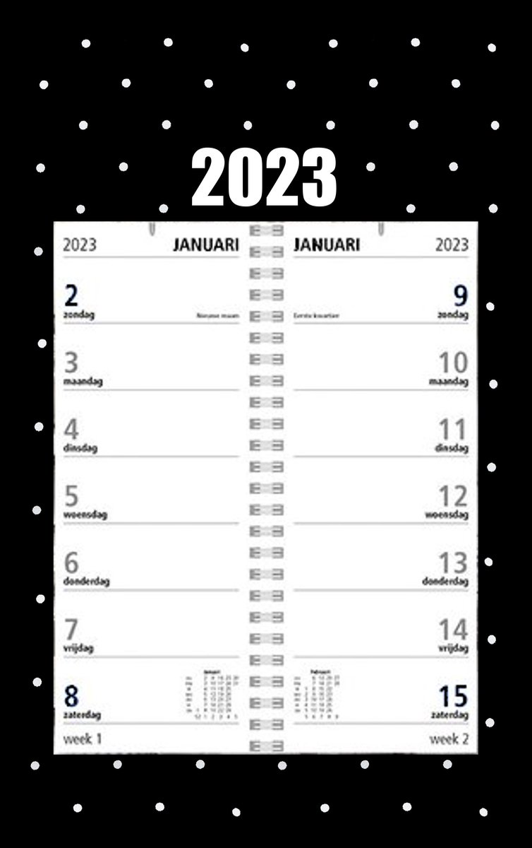 Omlegkalender - Omlegweekkalender - Week Kalender 2023 - Ophangbaar ...
