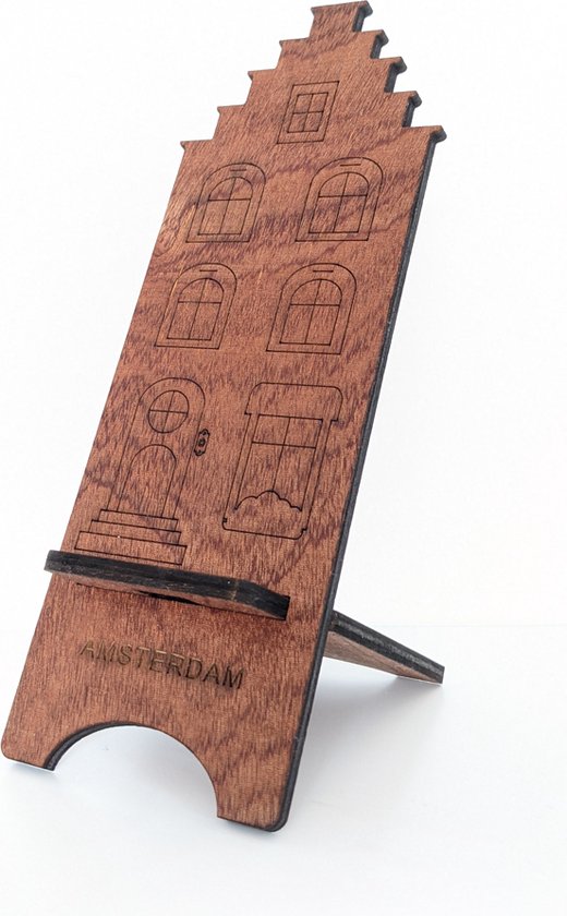 Meuq Design - Telefoonhouder - Hout donker - deskaccessoire ...