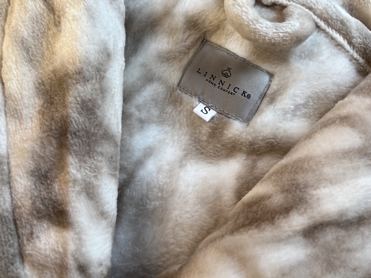 Linnick Flanel Fleece Badjas Bont Rabbit - naturel - S - Badjas Dames ...