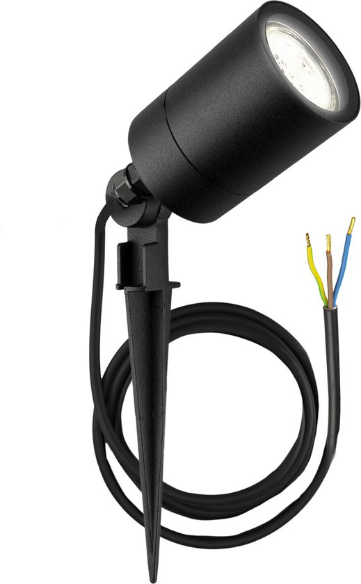 Ledvion - LED Spotlight - GU10 - Zwart - 5W - IP65 | bol