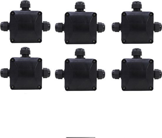 6x Waterdichte Opbouw Aansluitdoos / Lasdoos (IP68) 110 x 95 x 50mm 3 x ...