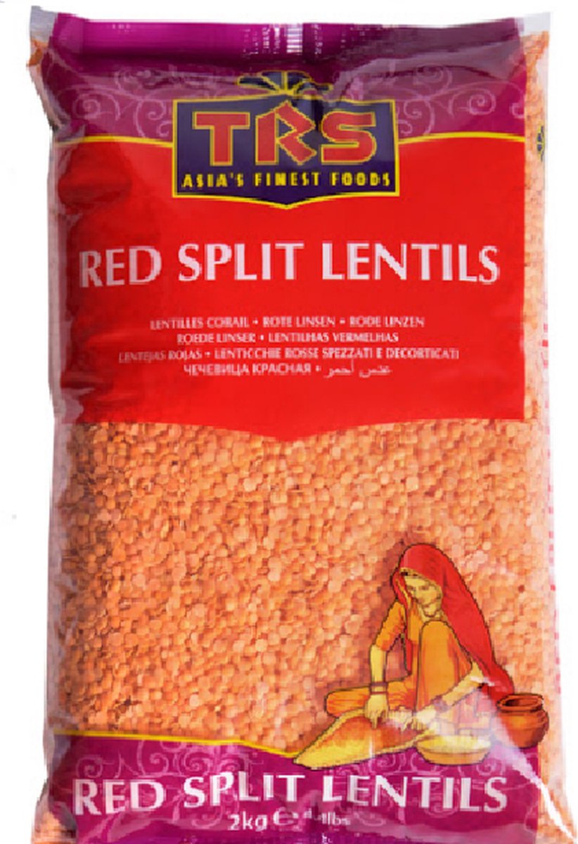 Rode Gespleten Linzen - Red Split Lentils 4kg (2x2kg) | bol.com