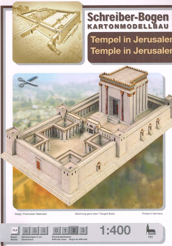 bouwplaat ; Tempel in Jerusalem, schaal 1;400 | bol.com