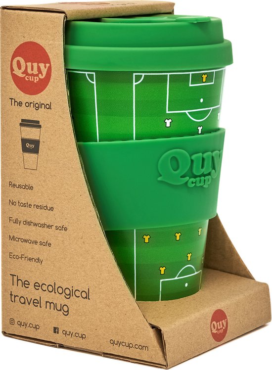 Quy Cup 400ml Ecologische Reis Beker - “Voetbal” - BPA Vrij - Gemaakt ...
